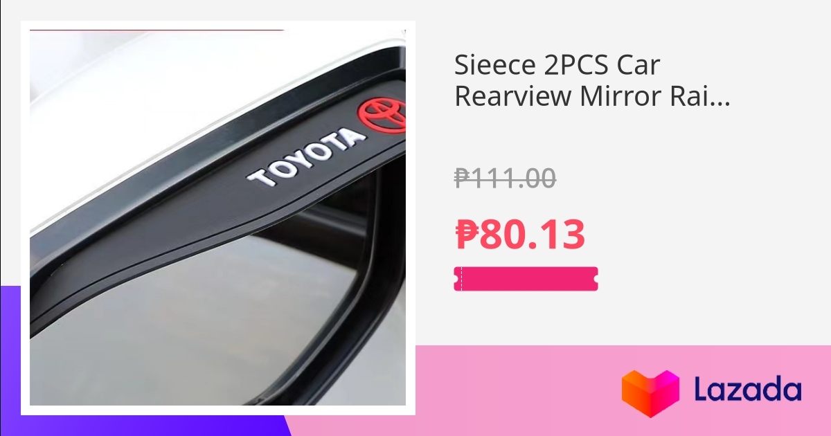 Sieece 2PCS Car Rearview Mirror Rain Eyebrow Shade Cover Side Mirror ...