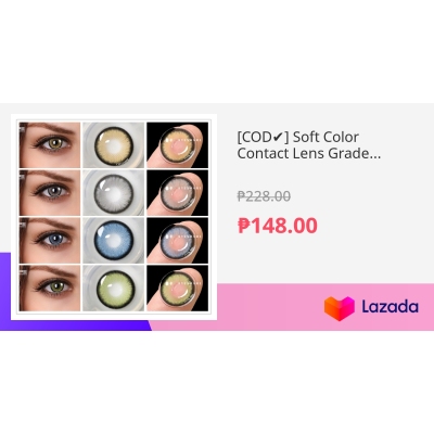 [COD ️] Soft Color Contact Lens Graded Degree 0.00-6.00 Contact Lenses ...