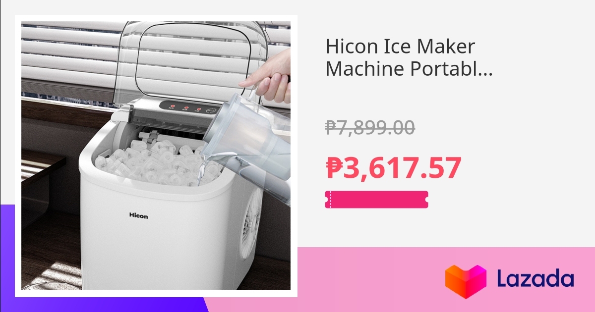 Hicon Ice Maker Machine Portable Automatic Electric Household Mini ...