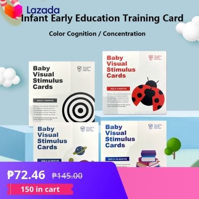 Baby Kids Flash Cards Set Visual Stimulation Cards High Contrast Visual ...