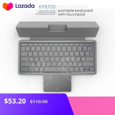 New Hidden Touchpad Wireless Bluetooth Keyboard PU Leather Portable ...