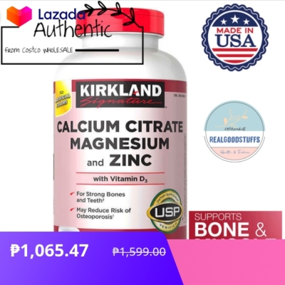 Kirkland Signature Calcium Magnesium and Zinc 500 tablets, Authentic ...