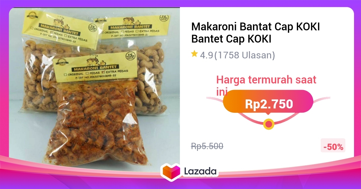 Makaroni Bantat Cap KOKI Bantet Cap KOKI