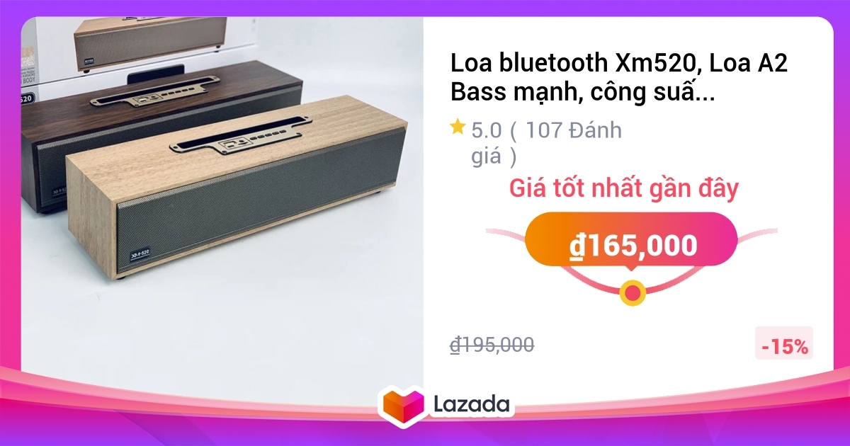 Loa bluetooth Xm520, Loa A2 Bass mạnh, công suất 20W siêu trầm , thiết ...
