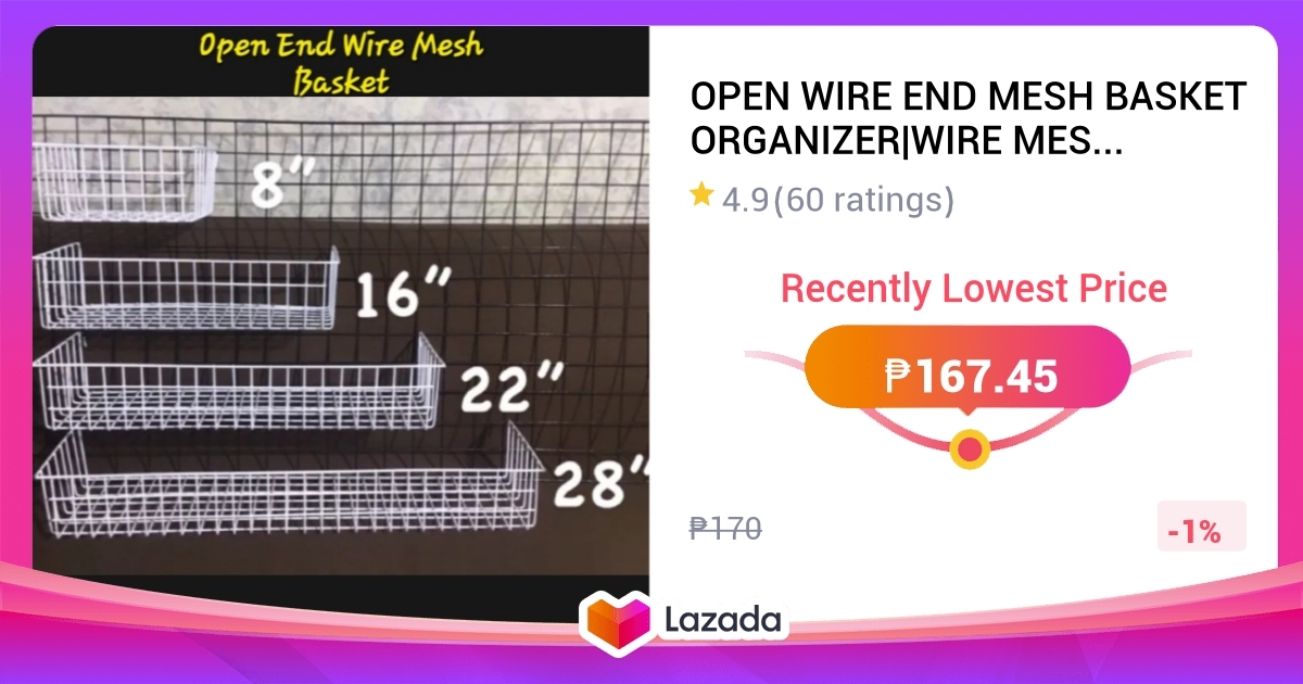 OPEN WIRE END MESH BASKET ORGANIZER|WIRE MESH BASKET|WIRE MESH HANGING ...