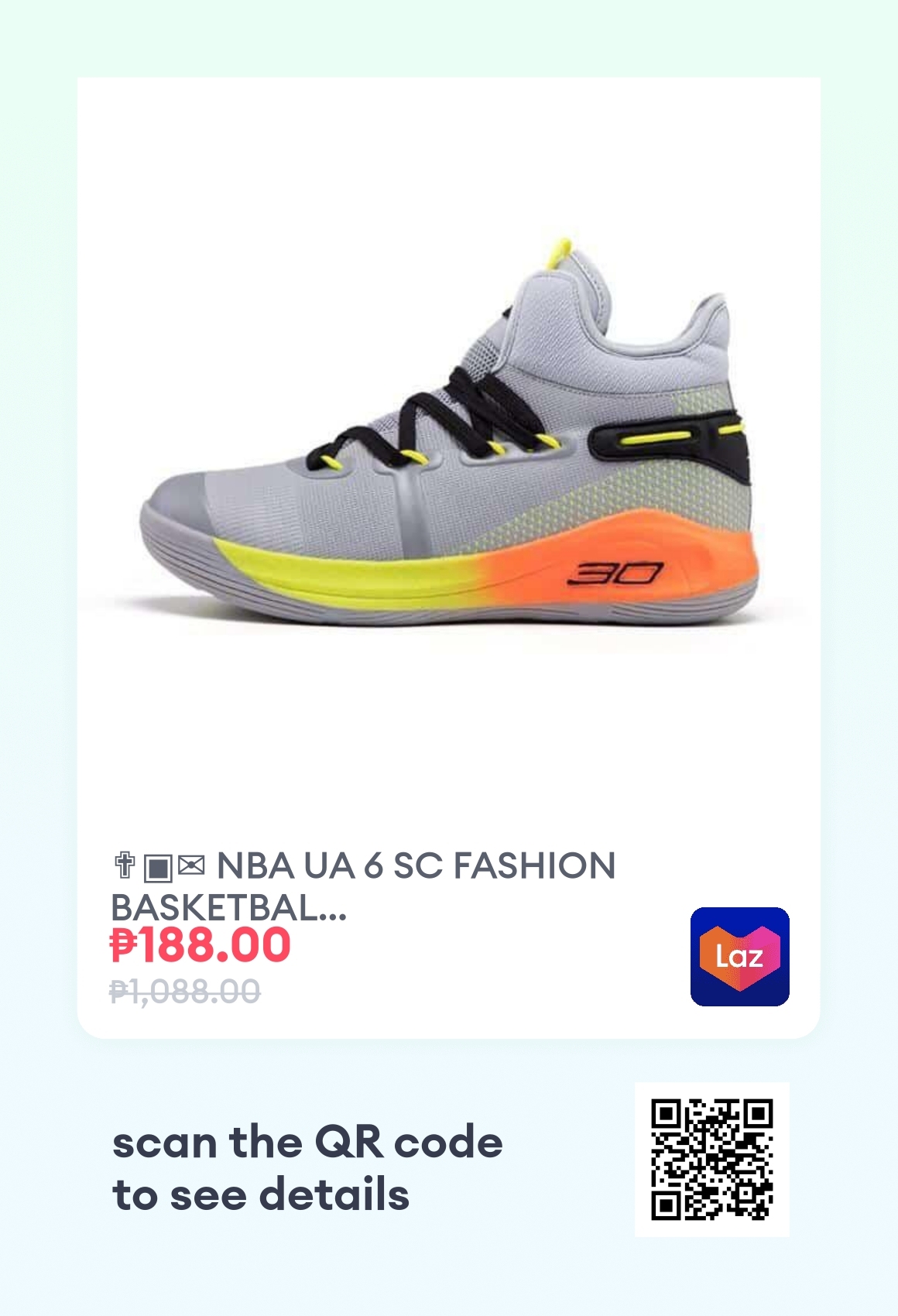 NBA UA 6 SC FASHION BASKETBALL SHOES FOR MENS JARMES PRODUCT