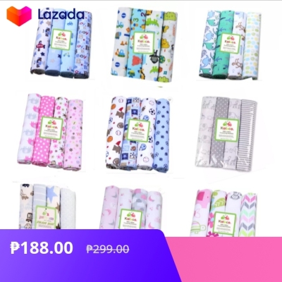 Beba Baby 4pcs Soft Swaddle Set 76 x 76 cm Cute Choose your Design Soft ...
