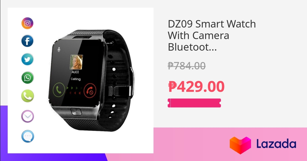 DZ09 Smart Watch With Camera Bluetooth Smartwatch SIM TF Card Slot ...
