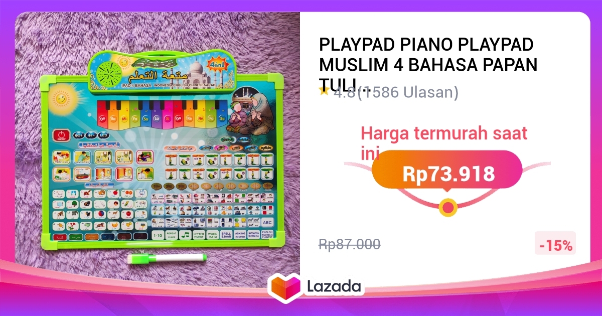 PLAYPAD PIANO PLAYPAD MUSLIM 4 BAHASA PAPAN TULIS IPAD MUSLIM MAINAN ...