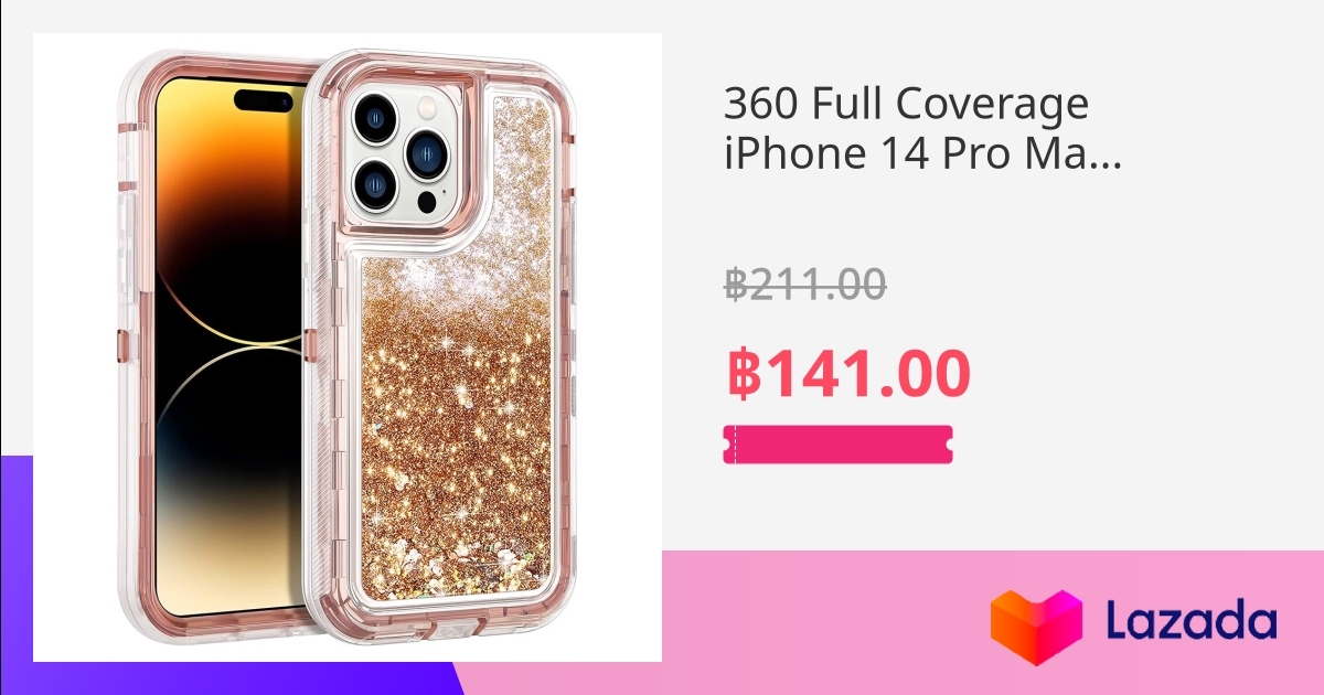 360 Full Coverage iPhone 14 Pro Max Case 13 12 11 14Plus Liquid Glitter ...