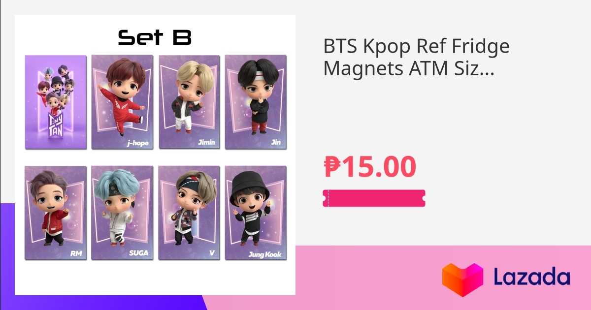 BTS Kpop Ref Fridge Magnets ATM Size Set B