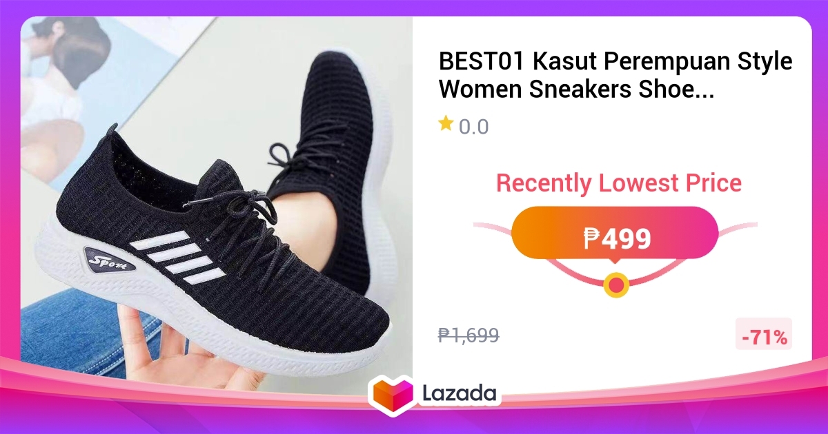 BEST01 Kasut Perempuan Style Women Sneakers Shoes Korean Style Fashion ...