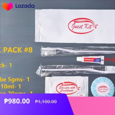 HOTEL GUEST KIT in PREMIUM PLASTIC PACK- 100 PCS.