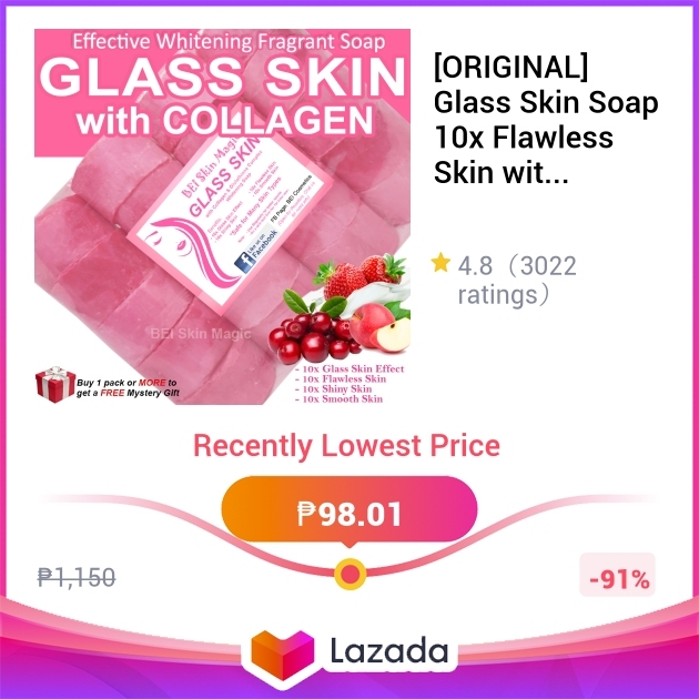 [ORIGINAL] Glass Skin Soap 10x Flawless Skin with Collagen Anti-Viral ...