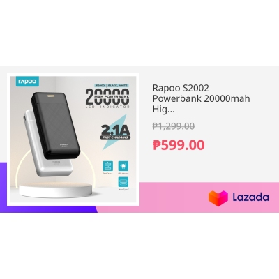 Rapoo S2002 Powerbank 20000mah High Quality Fast Charging Powerbank ...