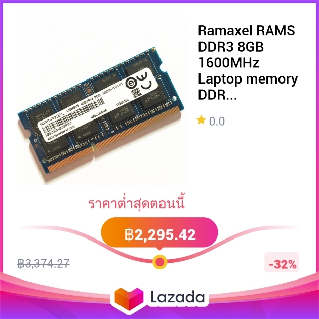 Ramaxel RAMS DDR3 8GB 1600MHz Laptop memory DDR3 8GB 2RX8 PC3L-12800S-11-13-F3 SODIMM 1.35V