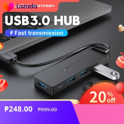 Vention USB HUB 4 Port USB 3.0 Adapter with Power Supply Micro USB ...