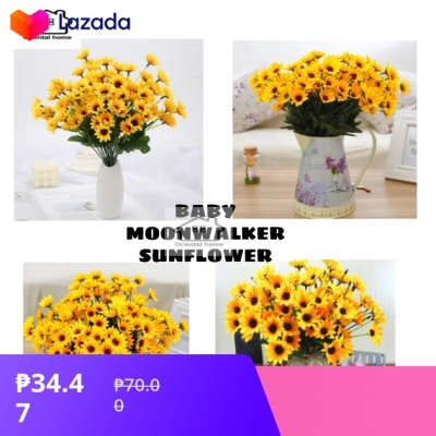 Artificial Baby Moonwalker Sunflower Flower Decoration Living Room ...