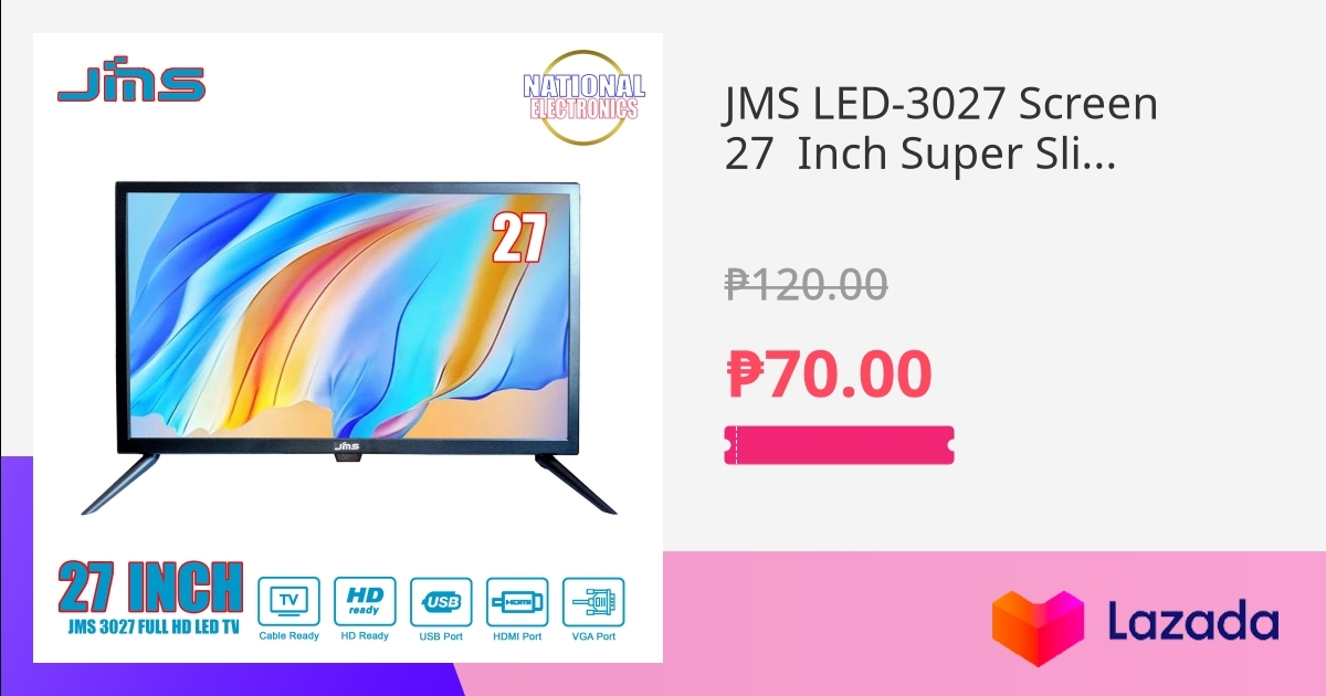 JMS LED-3027 Screen 27 Inch Super Slim LED TV 30 27 TV Bracket TV BOX ...