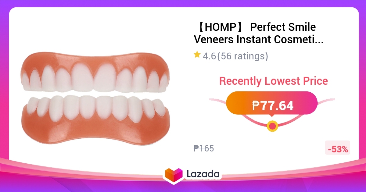 【HOMP】 Perfect Smile Veneers Instant Cosmetic Tooth Protector with ...