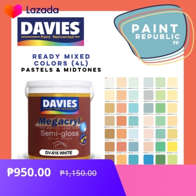 Davies Megacryl Semi-Gloss (Ready Mixed Colors - Pastels and Midtones ...