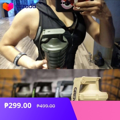 NEW MAQILIN 2 LAYER GRENADE GYM SHAKER ARMOUR GREEN