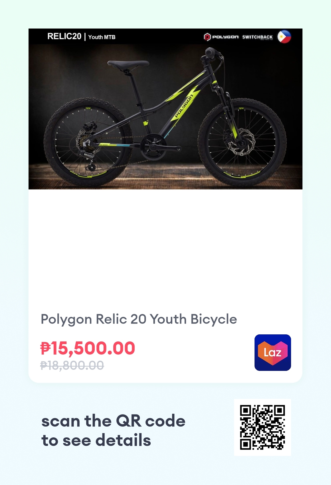 Polygon Relic 20 Youth Bicycle