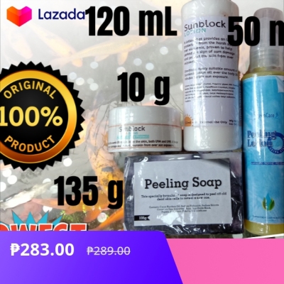 Skeen Care Sunblock Lotion 120 ml, Peeling Lotion 50ml, Peeling Soap ...