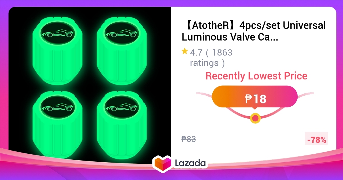 【AtotheR】4pcs/set Universal Luminous Valve Cap Dust-proof Tires Wheel ...