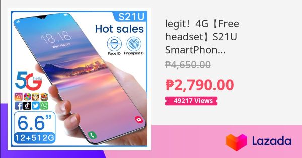 legit！4G【Free headset】S21U SmartPhone 12GB RAM + 512GB ROM Original 7 ...