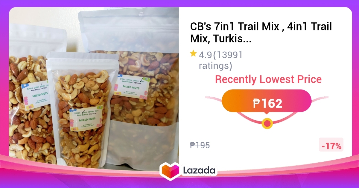 CB's 7in1 Trail Mix , 4in1 Trail Mix, Turkish Trail Mix or Mixed Nuts ...
