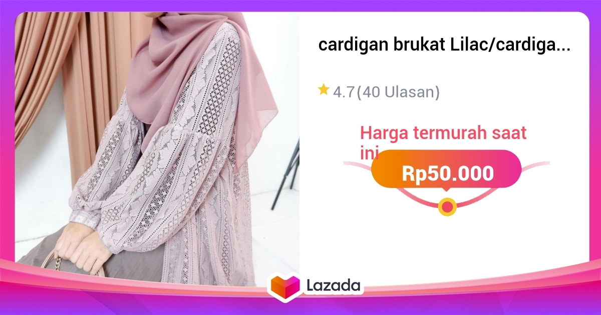 cardigan brukat Lilac/cardigan brokat/outer/cardigan lace/cardigan ...