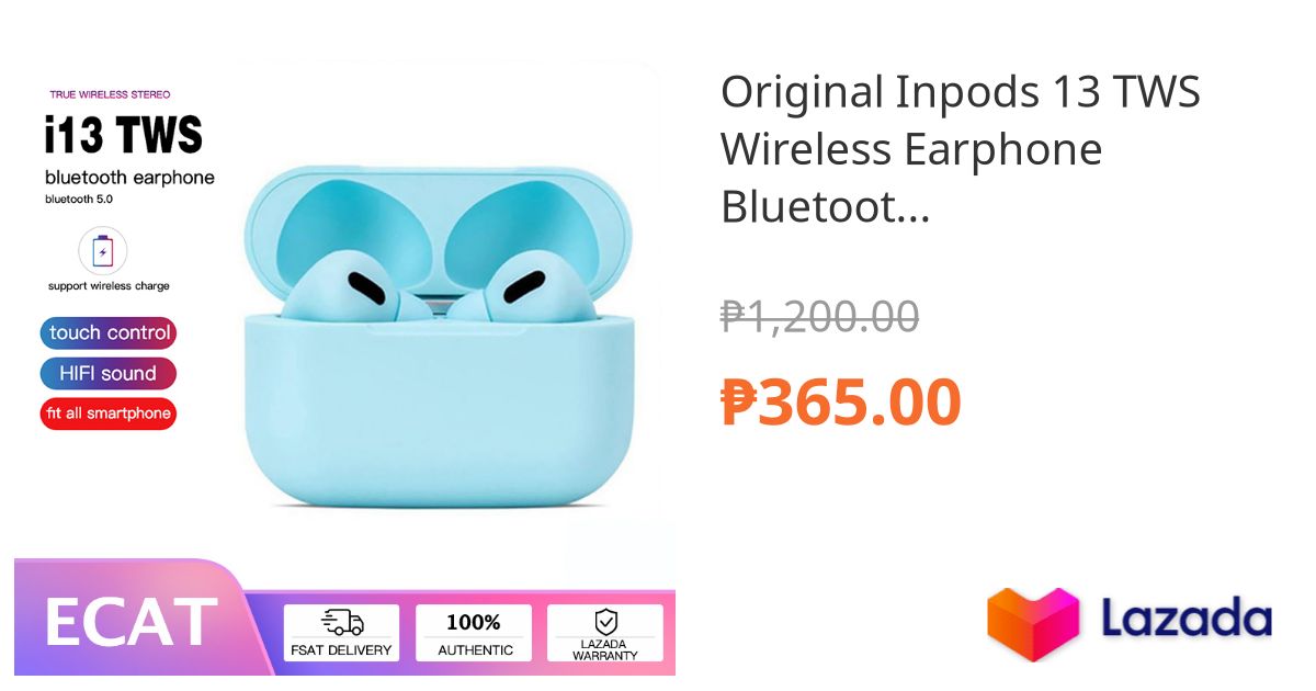 Original Inpods 13 TWS Wireless Earphone Bluetooth Headphones True ...