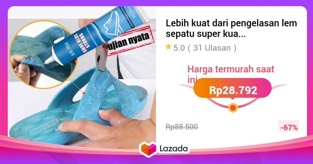 Lebih kuat dari pengelasan lem sepatu super kuat original 50ml Ini memiliki daya rekat yang kuat ...