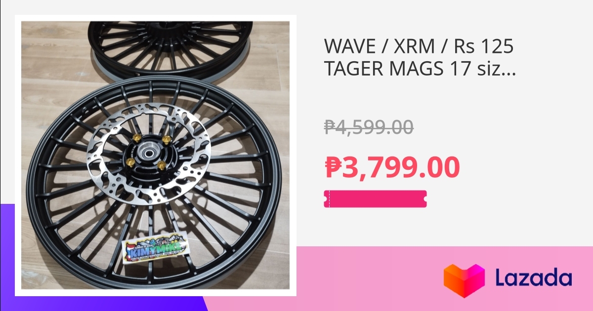 WAVE / XRM / Rs 125 TAGER MAGS 17 size 1.4 front and rear.