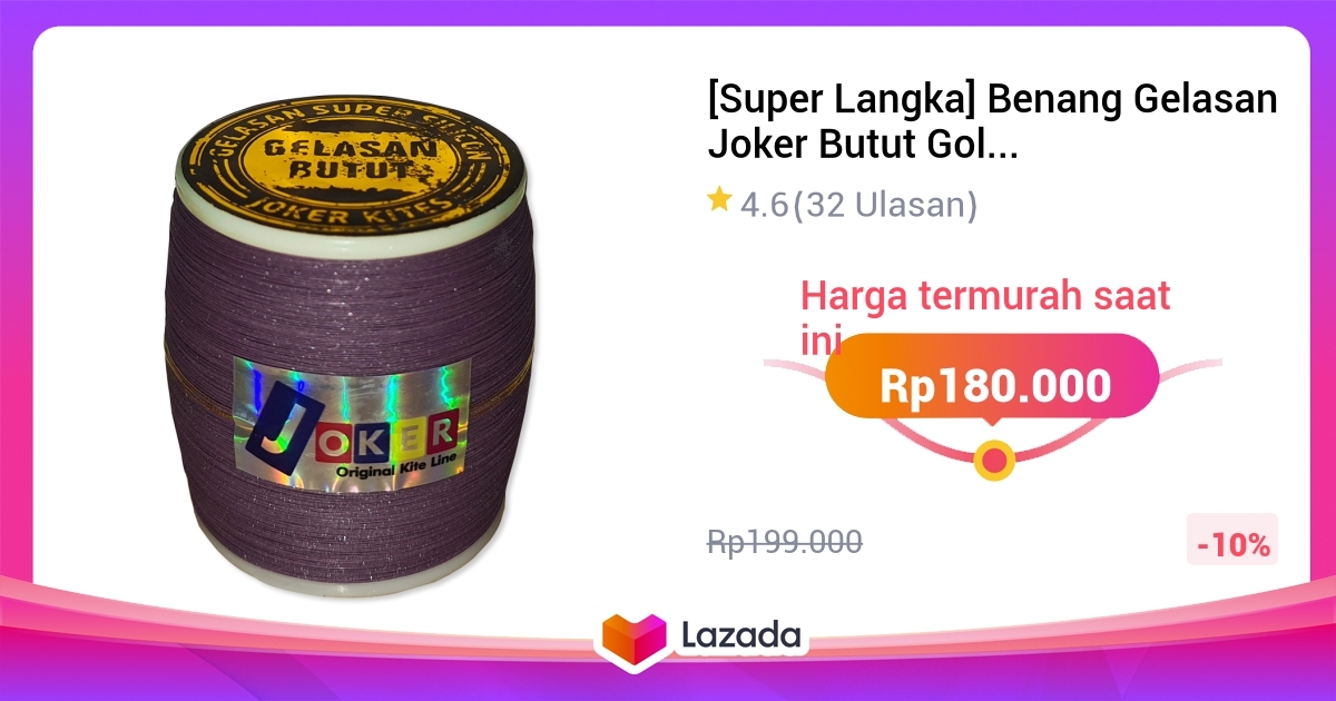 [Super Langka] Benang Gelasan Joker Butut Gold Original - Senar mati Matot
