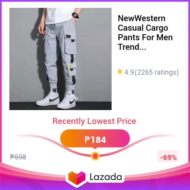 NewWestern Casual Cargo Pants For Men Trendy Jogging Pants Sweatpants ...