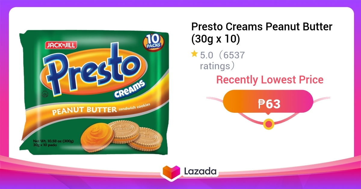 Presto Creams Peanut Butter (30g x 10)