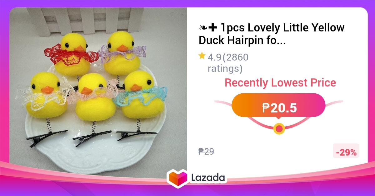 1pcs Lovely Little Yellow Duck Hairpin for Children Gift Funny Festival ...