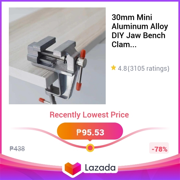 30mm Mini Aluminum Alloy DIY Jaw Bench Clamp Drill Press Vice Micro ...