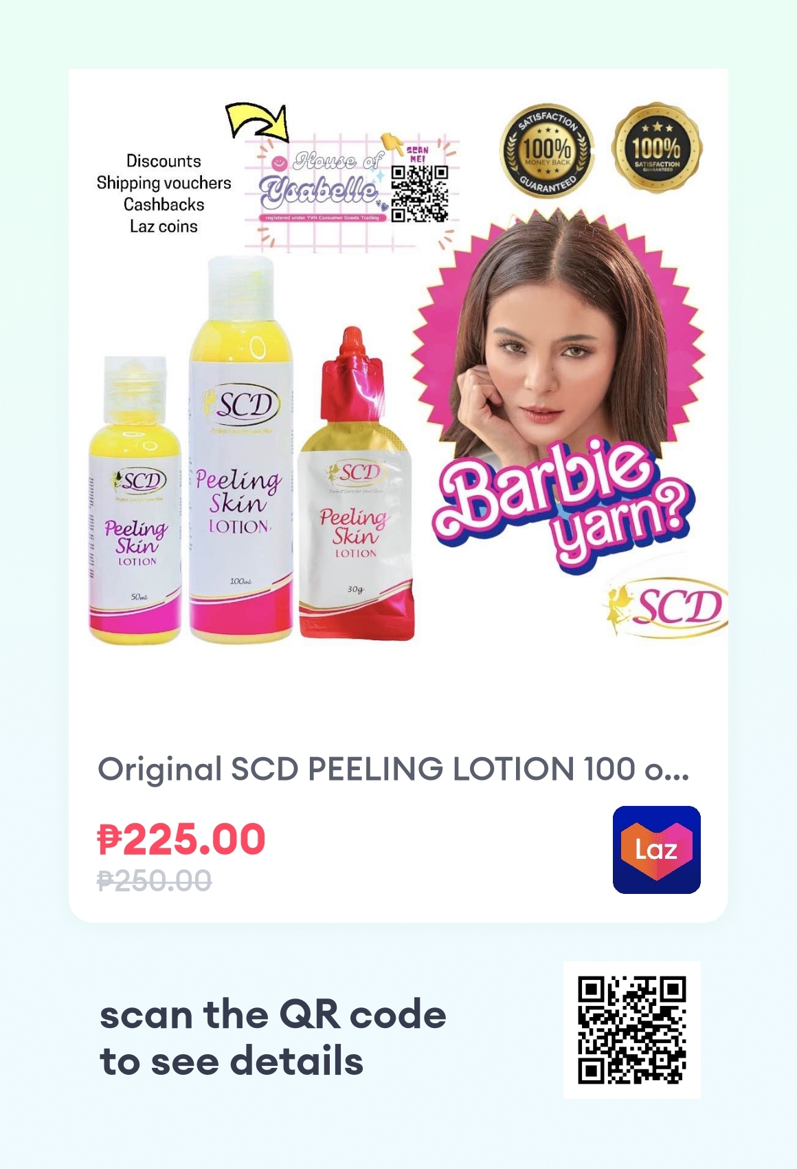 Original SCD PEELING LOTION 100 or 50ML Skin Renewal Peel after 3 Days ...