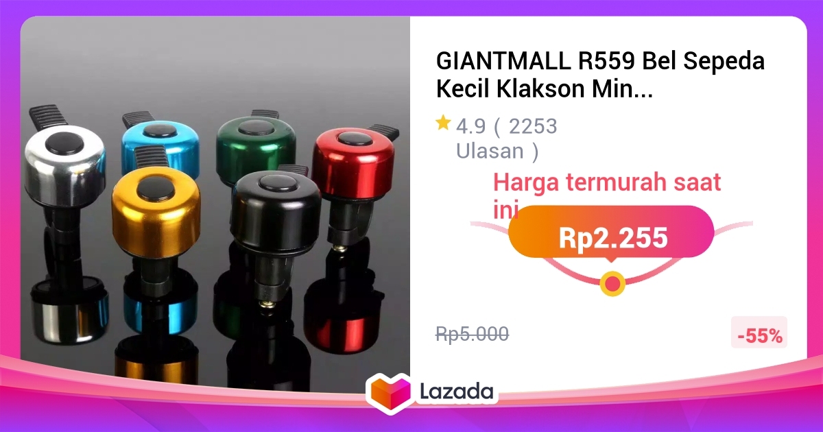 GIANTMALL R559 Bel Sepeda Kecil Klakson Mini Lonceng Ringing Bell Ting ...