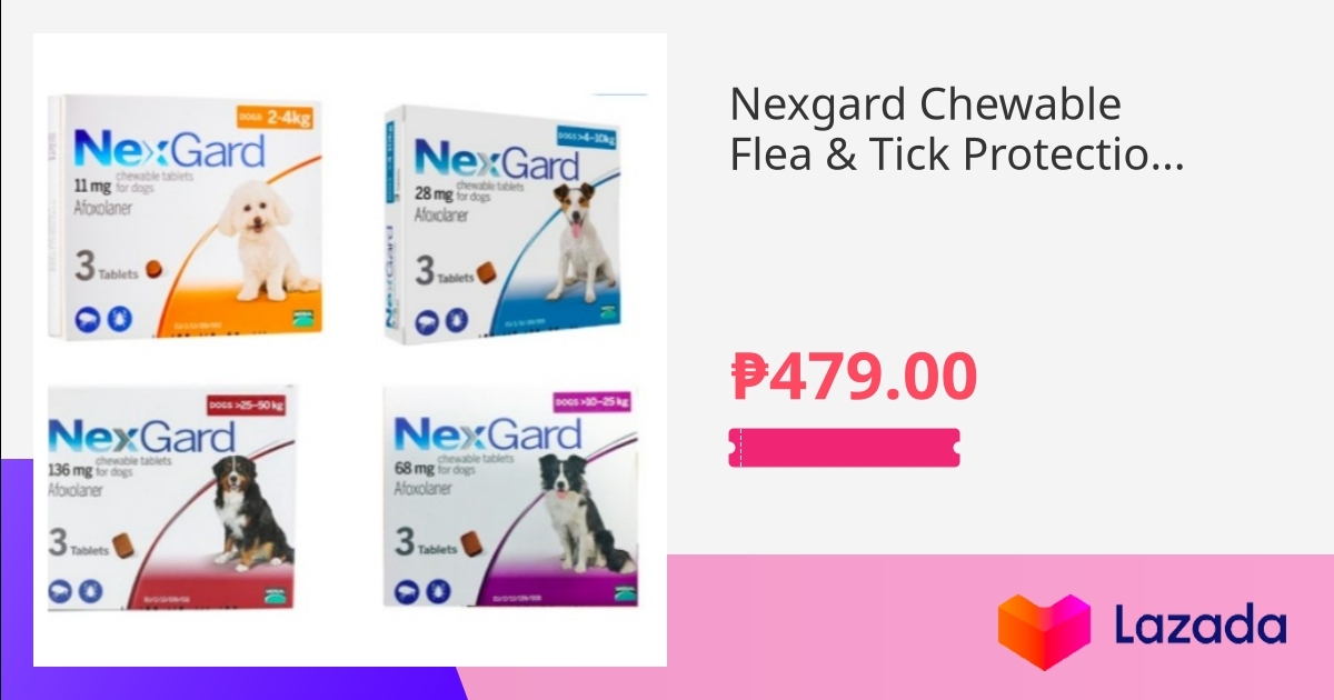 Nexgard Chewable Flea & Tick Protection with Sticker