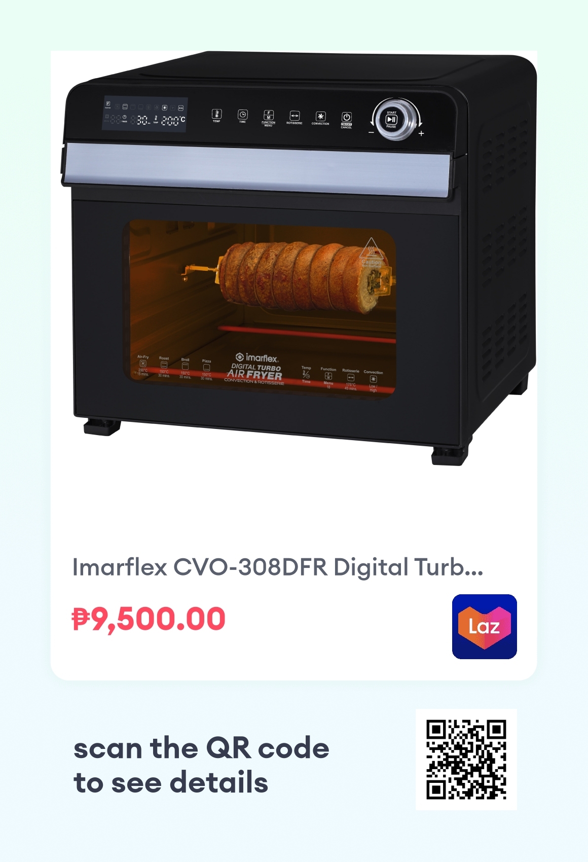 Imarflex CVO-308DFR Digital Turbo Air Fryer