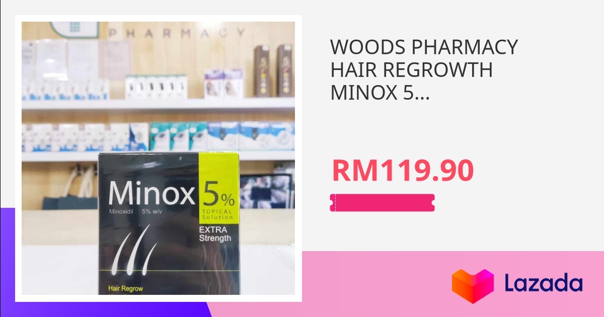 WOODS PHARMACY HAIR REGROWTH MINOX 5% Topical Solution 60ML