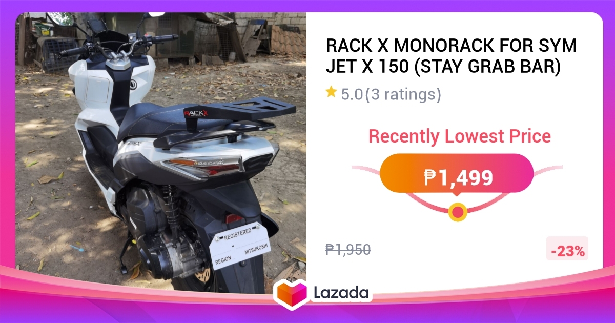 RACK X MONORACK FOR SYM JET X 150 (STAY GRAB BAR)