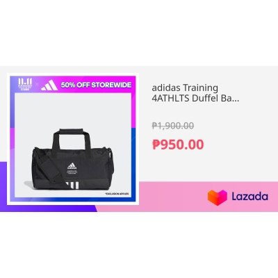 adidas Training 4ATHLTS Duffel Bag Extra Small Unisex Black HB1316