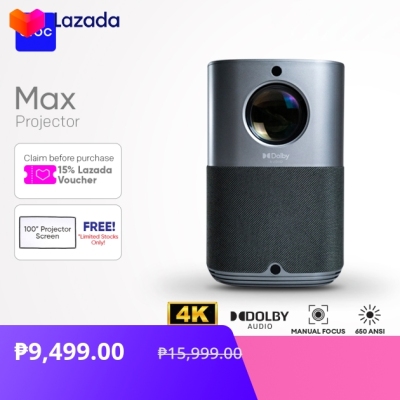 Eroc MAX Projector with Built in Speaker 1080P FULLHD 4K Decode 650 ...