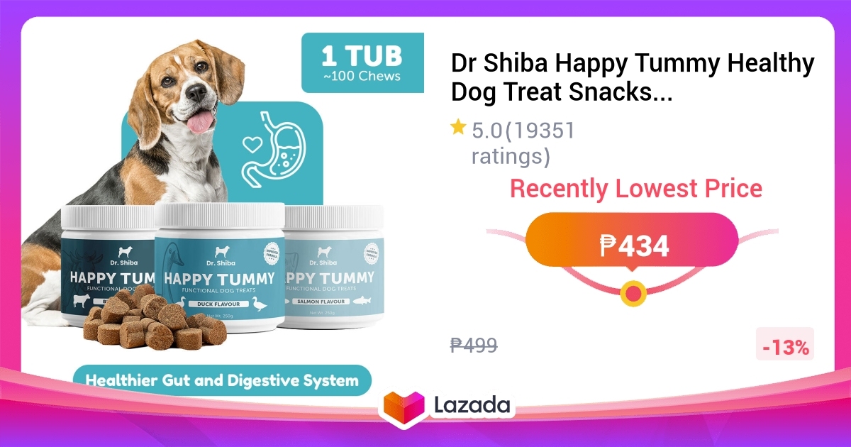 Dr Shiba Happy Tummy Healthy Dog Treat Snacks: Delicious Pet Treats ...