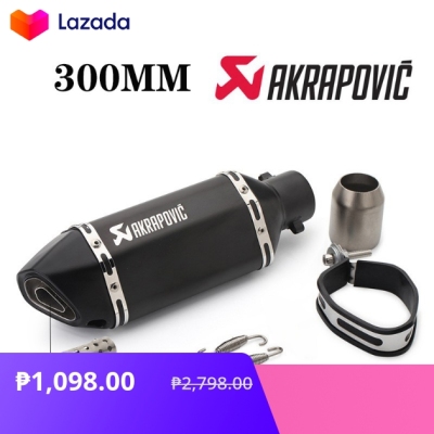 Akrapovic Universal Motorcycle Exhaust 51mm Caliber All Black With ...